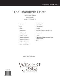 The Thunderer March – Full Score – Wingert-Jones Publications